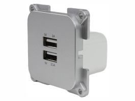 Haba C-Line USB presa a muro argento